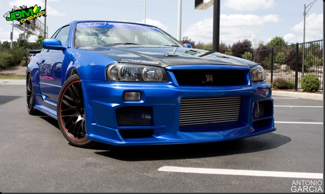 Blue R34 GTR on Tenzo-R | de autos cars